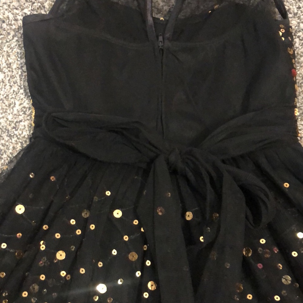 Ruby Rox Black With Gold Cocktail Dress Size 5. - Gem